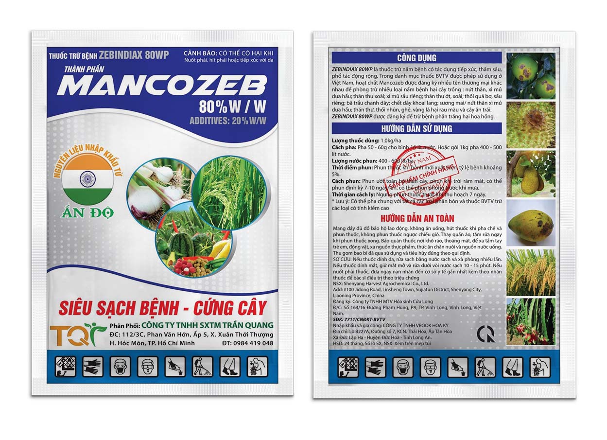 Pesticide ZebindiaX 80WP (Mancozeb) - 1kg
